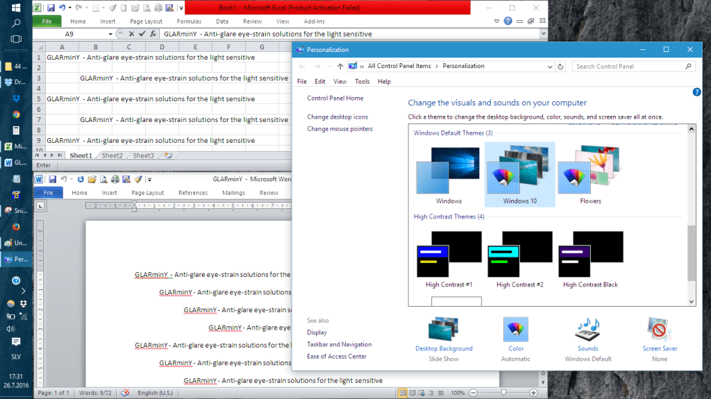How to change text and background color in Windows 10 – GLARminY
