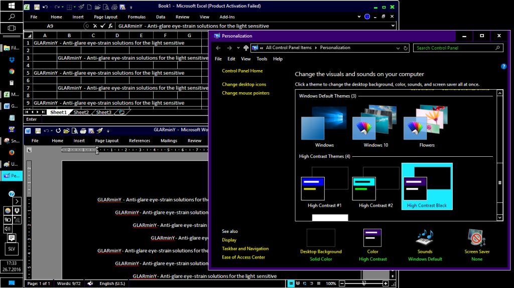 How to change text and background color in Windows 10 – GLARminY